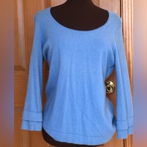 Kinross | Sweaters | Kinross Cashmere Sm Blue Scoop Neck 2 Ply Cashmere ...